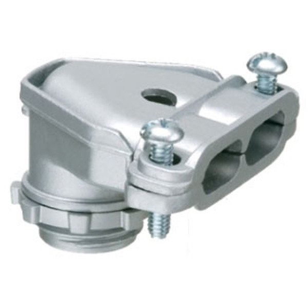 84690 - Double Barrel MC|AC Connector; Duplex; 3/8 In.; 90;