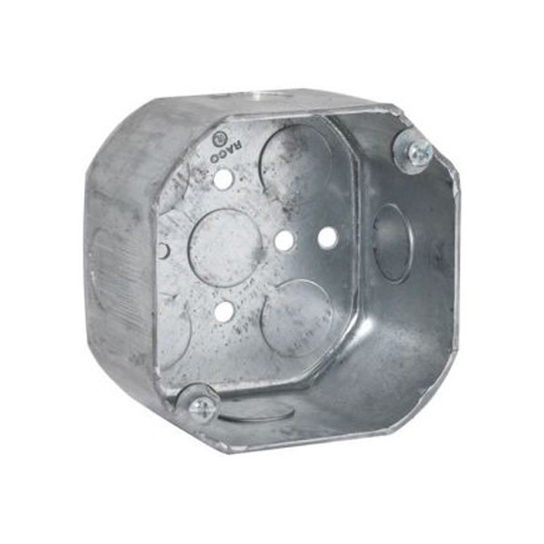165 - Octagon Box; 2-1/8 In.; 4; 5; Steel