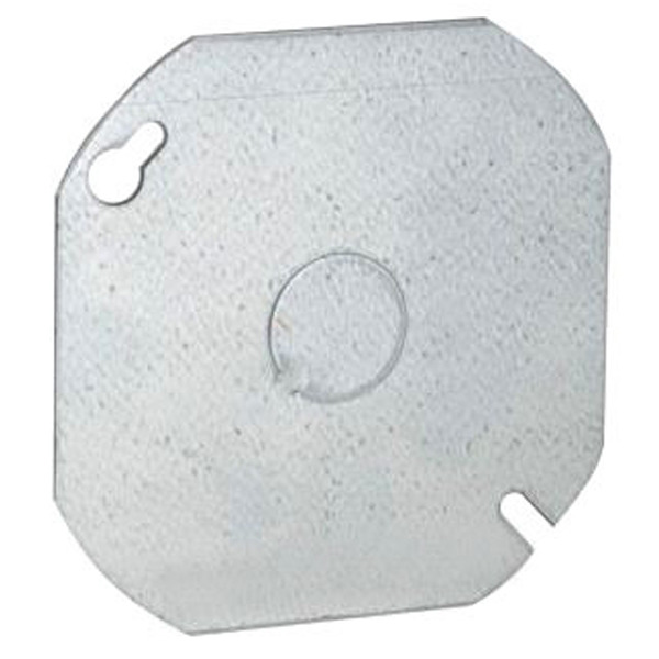 724 - Octagon Box - Cover; 4.0 In.; 1/2 In.; Steel; 0.06 L x