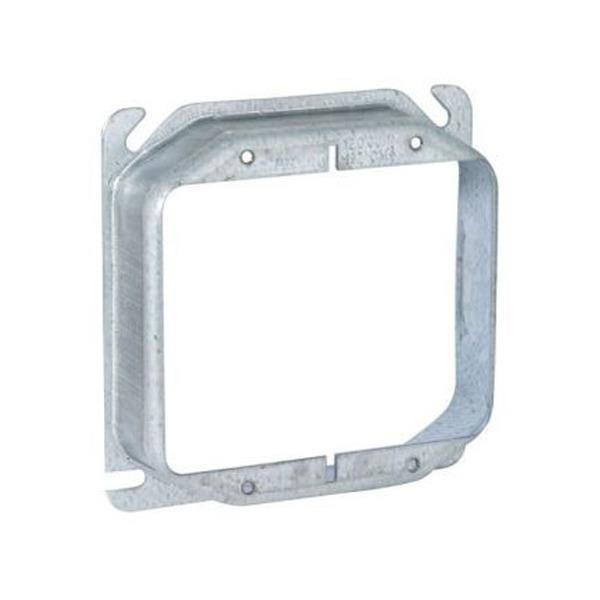 780 - 4" Square Cover - Mud Ring; Raised 1 In.; 2-Gang; Stee