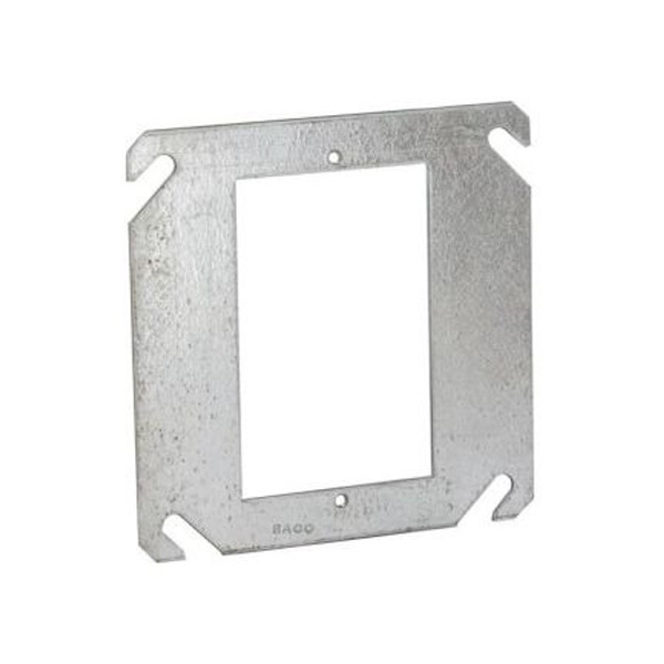 787 - 4" Square Cover - Mud Ring; Flat In.; 1-Gang; Steel
