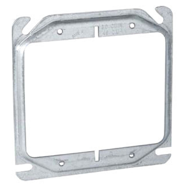 769 - 4" Square Cover - Mud Ring; Raised 5/8 In.; 2-Gang; St