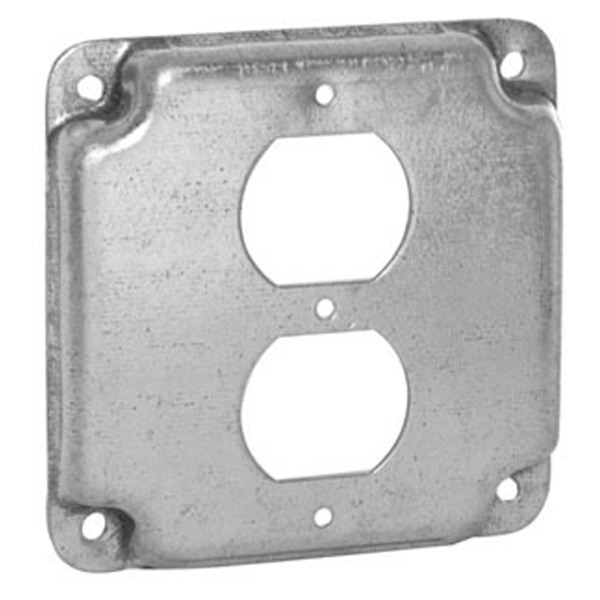 902C - 4" Square Cover - Exposed Work; Raised 1/2 In.; 1-Gan