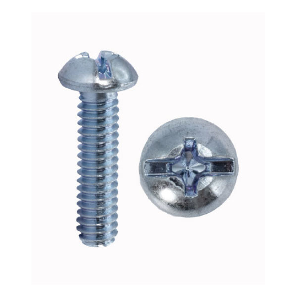 53008J - Round Head Machine Screw (RHMS) Slotted/Phillips Co