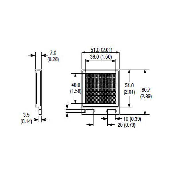 92-118 - Sensor Acc - Reflector; Rectangular; 61 L x 51.2 W