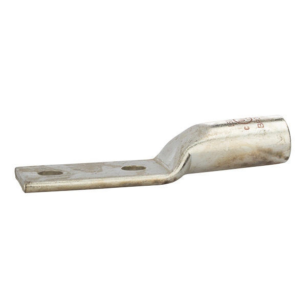 L500N - Copper Compression Lug -2 Hole- Long Barrel; 500 MCM