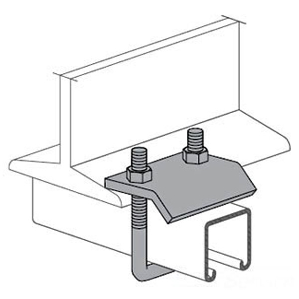 PS 2651 T1 - Beam Clamp for Channel/Raceway; 1/4 In.; 3-3/8&