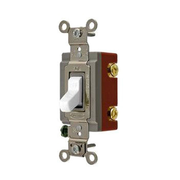 HBL1222W - 20 A Industrial Grade Toggle Switch; 120-277 VAC;