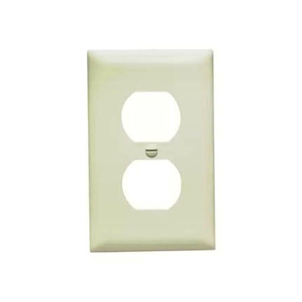 TP8-LA - Duplex Receptacle Wallplate - 1 Gang; Nylon; Light
