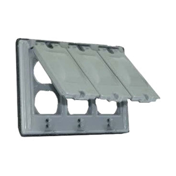 3C-U - Weatherproof - In-Use Cover; 3 Gang; Horizontal Mount
