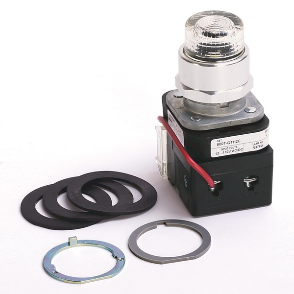 800T-QTH2R - Press-To-Test Indicator Light; 30 mm; Red; 12-1