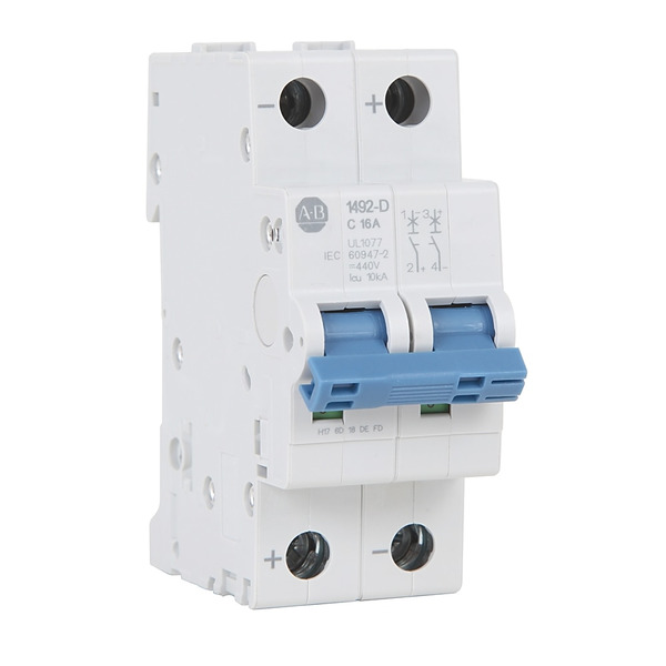 1492-D2C060 - Circuit Breaker; DIN Rail; 2 Pole; 6 A
