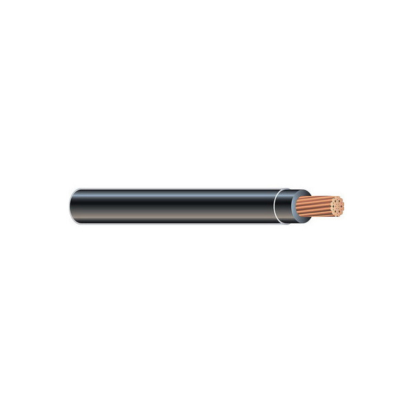 THHN-6-BLK-7STR-CU-500R - Building Wire; THHN STR; 6 AWG; 1